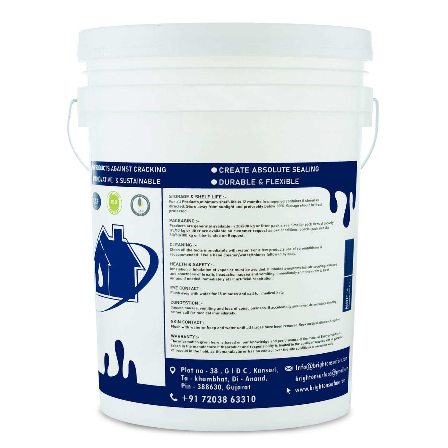 Britex Black Membrane Liquid Coating 20Kg – Highly Elastomeric Waterproofing Solution